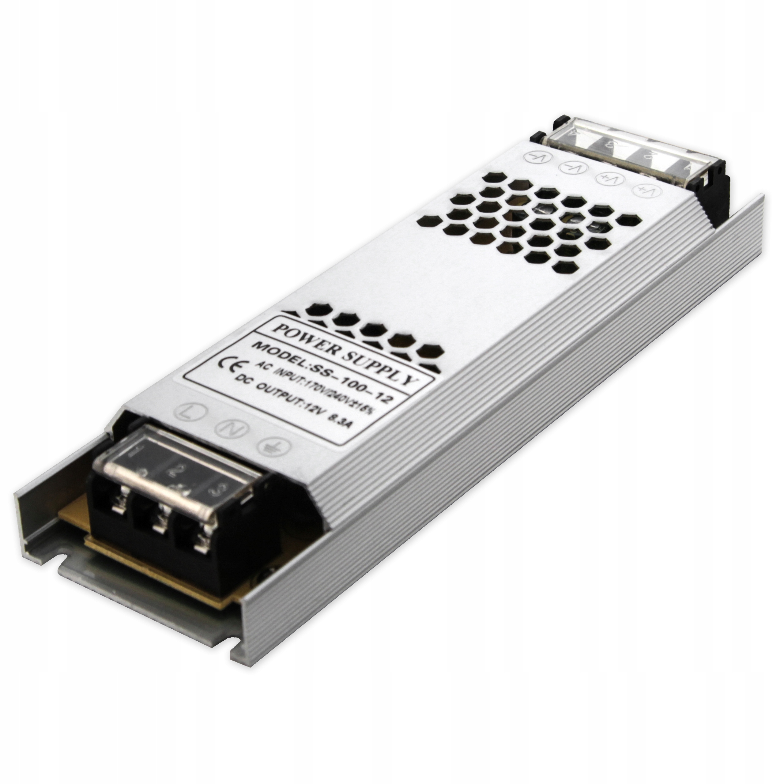 Zasilacz LED 12V 100W FLAT Ultra Slim 8.3A IP20 - Led Expert