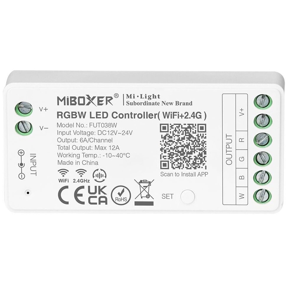 MiLIGHT FUT038W sterownik LED RGB+W Tuya Smart 12A 12-24V - Led Expert